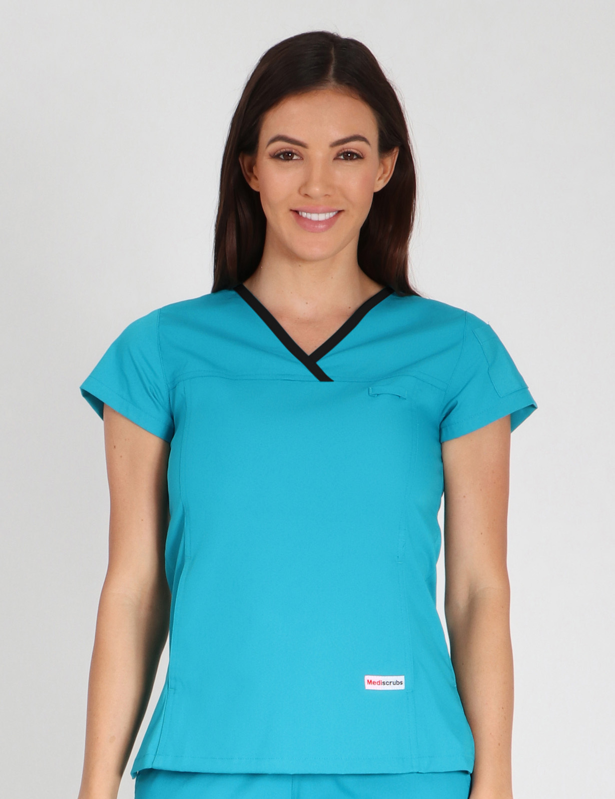 Women's Caribbean Blue Scrubs - Comfy Caribbean Blue Scrubs for Women